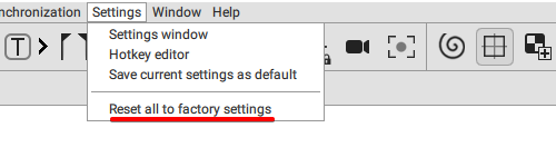 Settings Window
