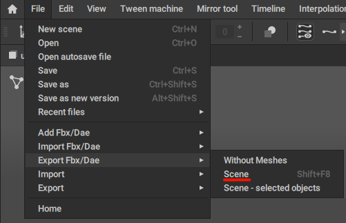 Export FBX DAE